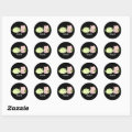 Meowchi Funny Mochi Pun Dark BG Classic Round Sticker | Zazzle