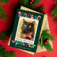 Meowy Christmas Cat Photo Christmas Holiday Card | Zazzle