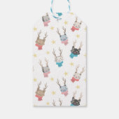 'Meowy Christmas' Holiday Cats In Antlers Personal Gift Tags | Zazzle