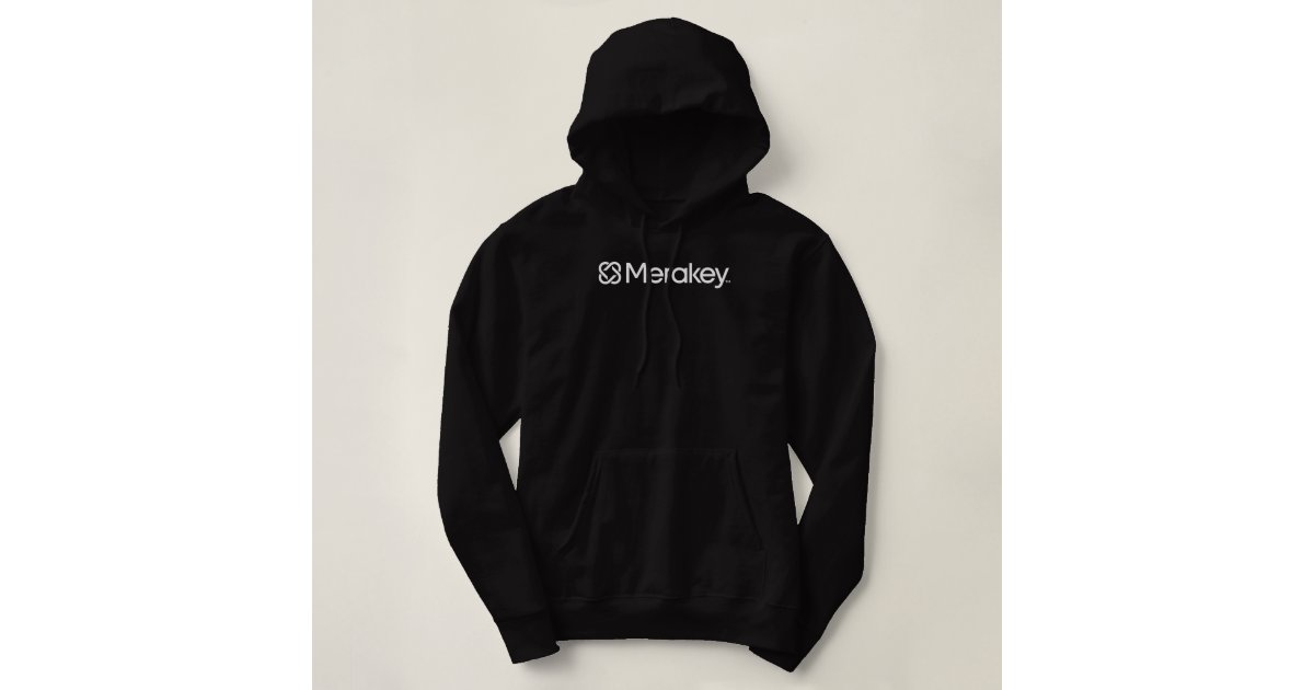 Merakey Logo Black Women's Hoodie | Zazzle