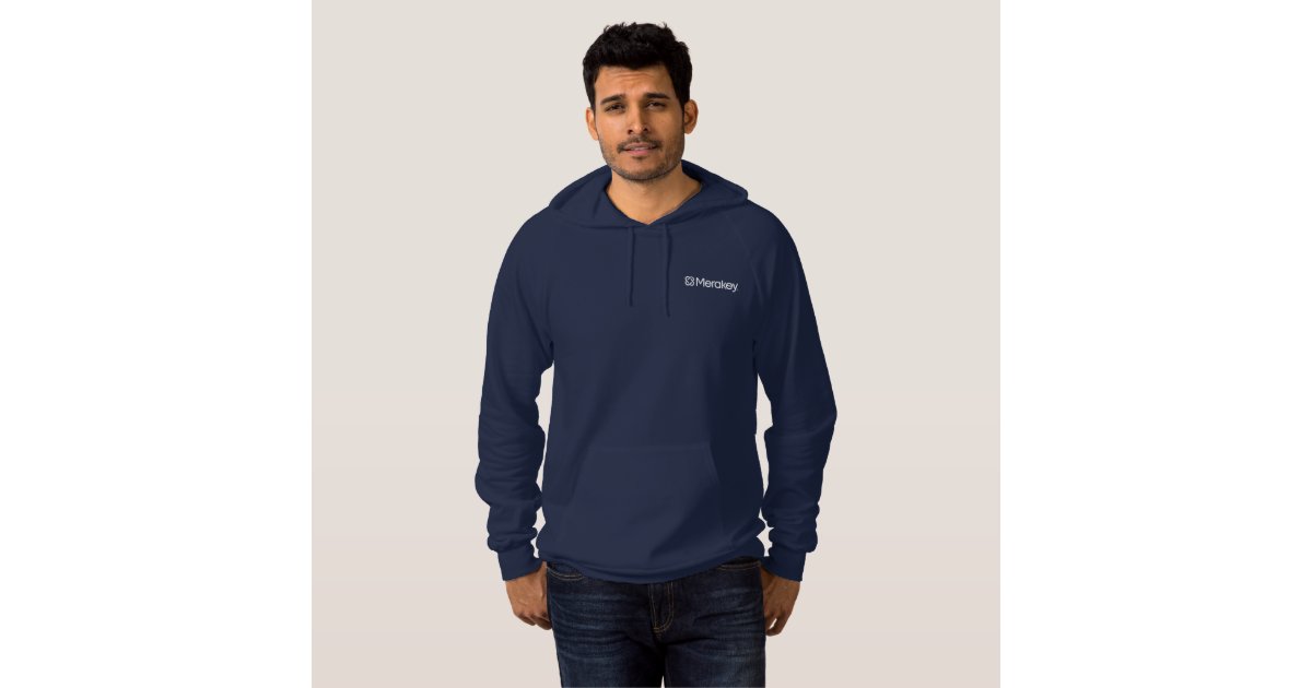Merakey Logo Navy Hoodie (American Apparel) | Zazzle.com