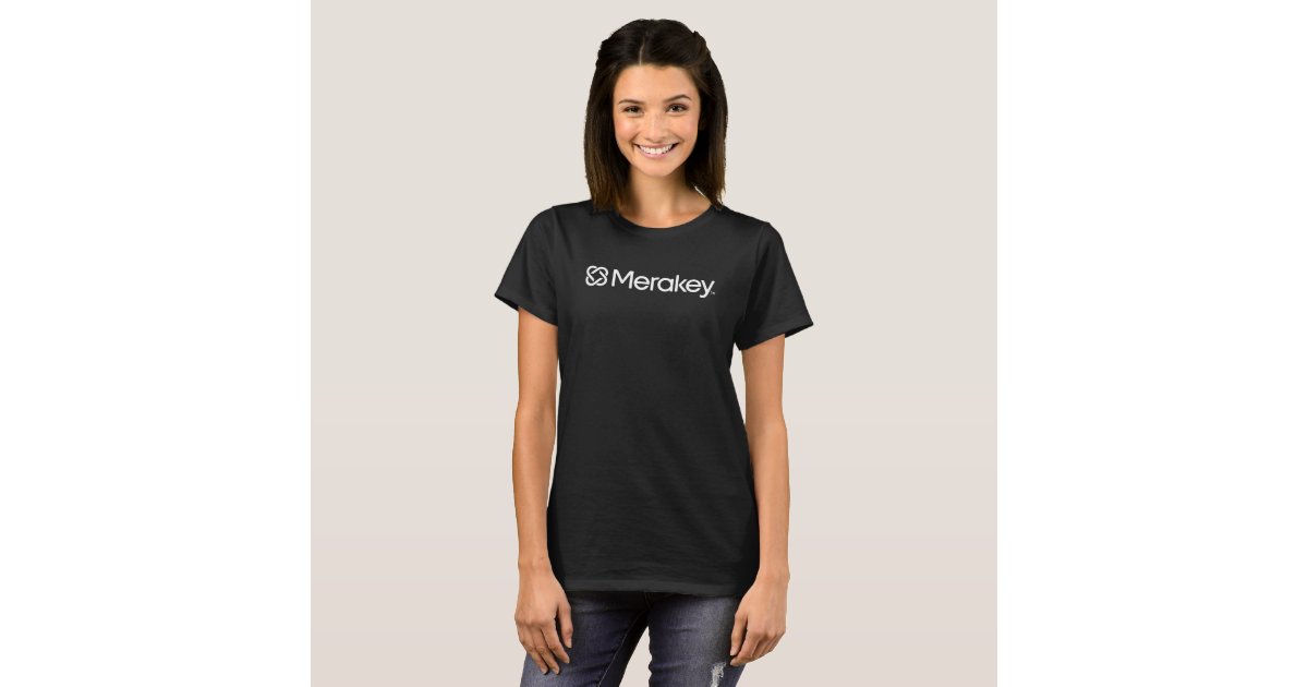 Merakey Logo Women's Black T-Shirt | Zazzle