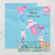 Mercat Mermaid Cat Birthday Party Invitation | Zazzle