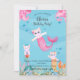 Mercat Mermaid Cat Birthday Party Invitation | Zazzle