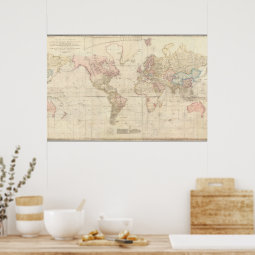 Mercator Map of the World Poster | Zazzle