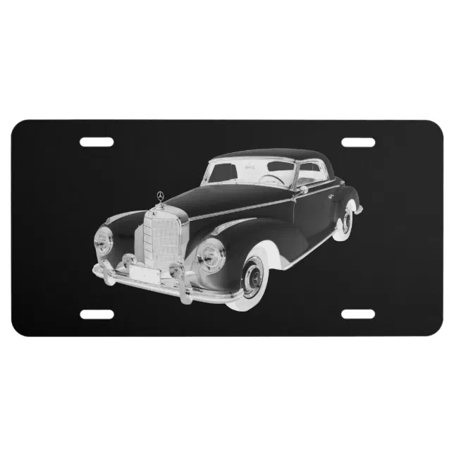 Mercedes Benz 300 Luxury Car Art License Plate | Zazzle