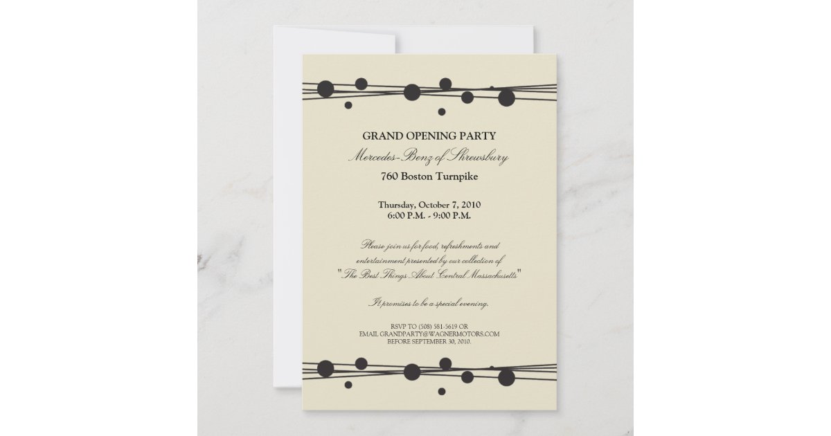 Mercedes-Benz Grand Opening Invitation | Zazzle