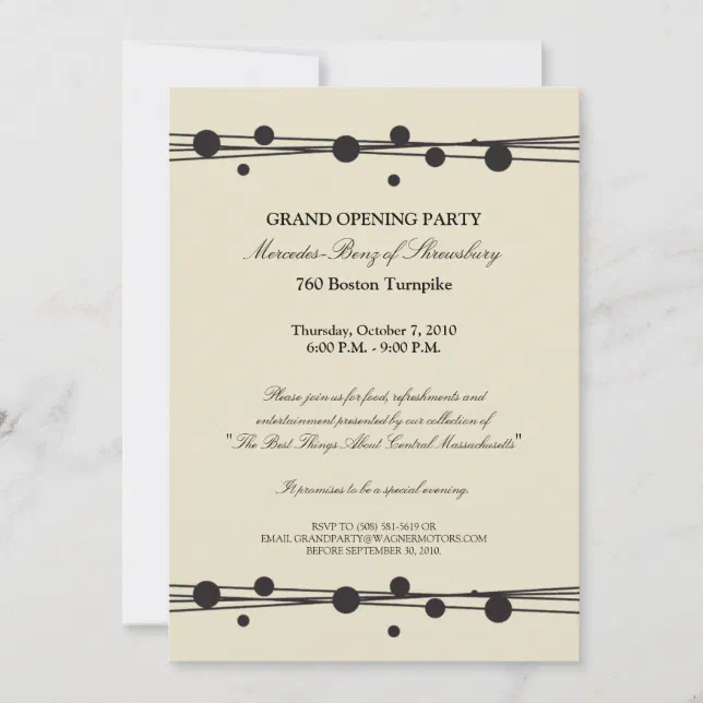 Mercedes-Benz Grand Opening Invitation | Zazzle