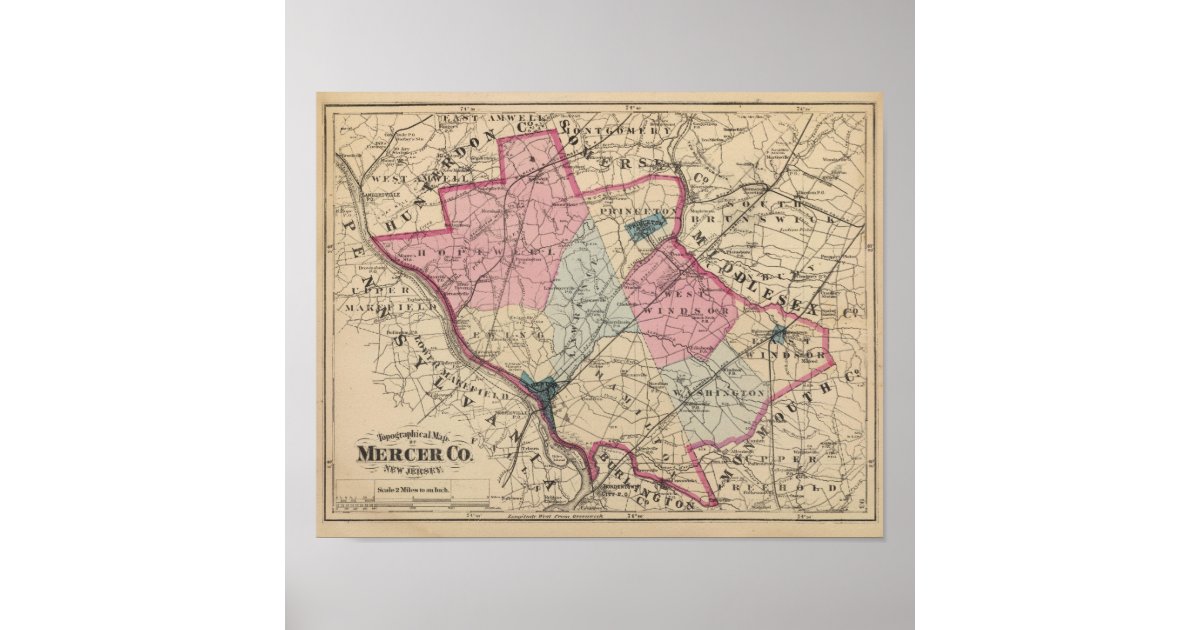 Mercer County, NJ Poster | Zazzle