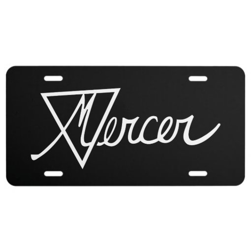 Mercer Full Logo License Plate | Zazzle