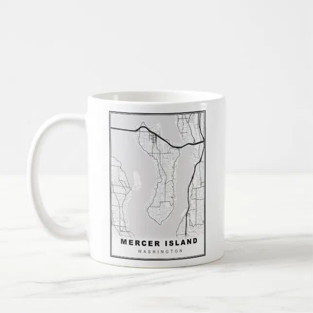 Mercer Island Map Coffee Mug | Zazzle