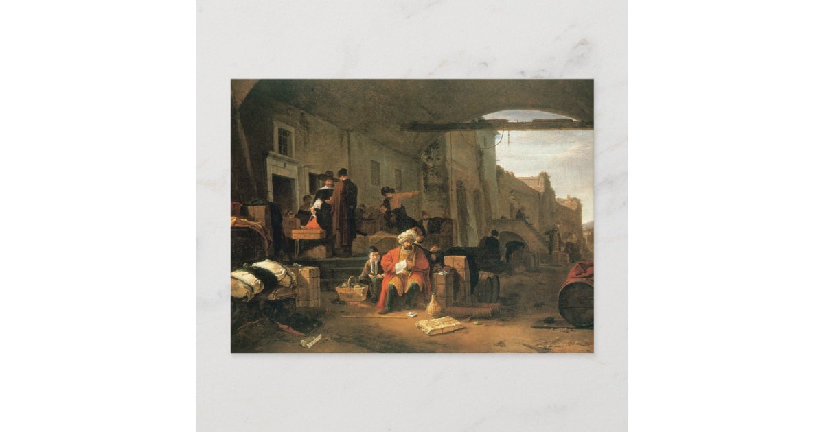 Merchants from Holland and the Middle East trading Postcard | Zazzle