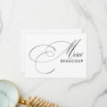 Merci Beaucoup Elegant Calligraphy Thank You | Zazzle