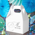 Merci Beaucoup Elegant Calligraphy Thank You Favor Boxes | Zazzle