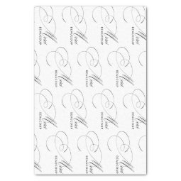 Merci Beaucoup Elegant Calligraphy Thank You Tissue Paper | Zazzle