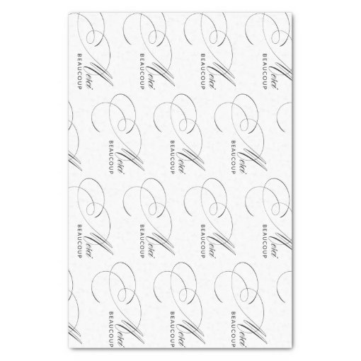 Merci Beaucoup Elegant Calligraphy Thank You Tissue Paper | Zazzle
