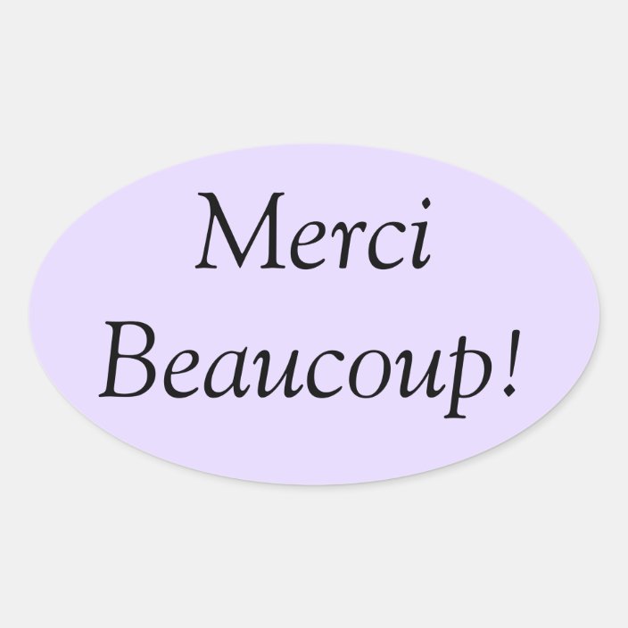 Merci Beaucoup Sticker | Zazzle.com