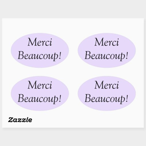 Merci Beaucoup Sticker | Zazzle
