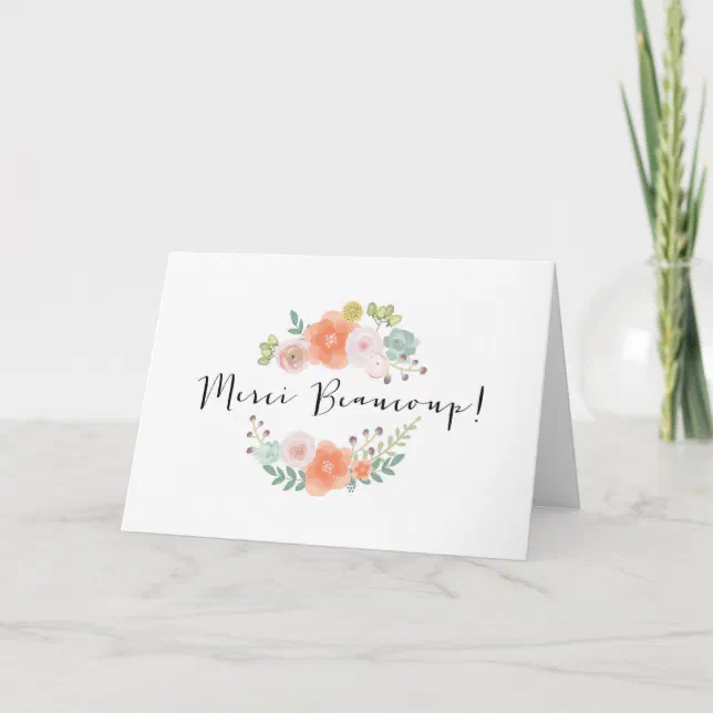 Merci Beaucoup! Thank You Card | Zazzle