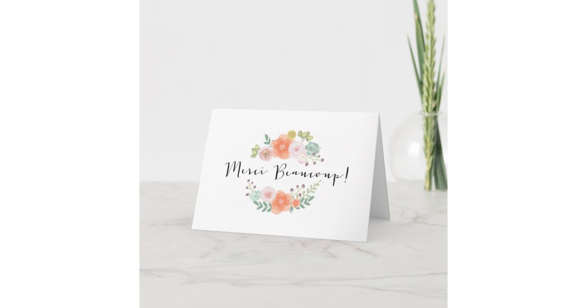 Merci Beaucoup! Thank You Card | Zazzle
