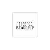Merci Beaucoup Thank You Rubber Stamp | Zazzle