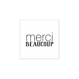 Merci Beaucoup Thank You Rubber Stamp | Zazzle