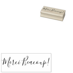 Merci Beaucoup | Thank you very much (in French ) Rubber Stamp | Zazzle