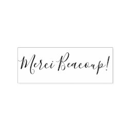 Merci Beaucoup | Thank you very much (in French ) Rubber Stamp | Zazzle