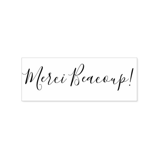 Merci Beaucoup | Thank you very much (in French ) Rubber Stamp | Zazzle