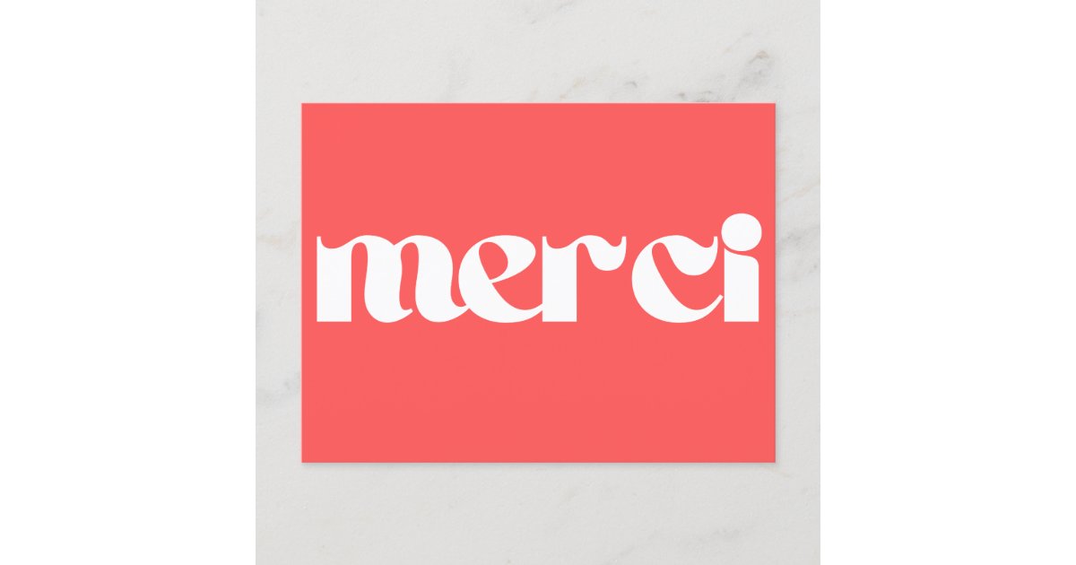 Merci, French thank you Postcard | Zazzle