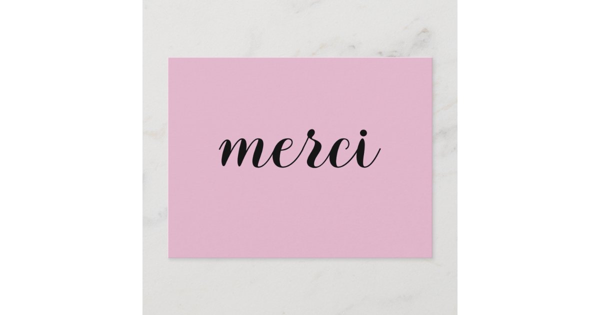 Merci French Thanks Thank You Postcard | Zazzle