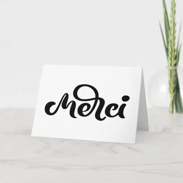Merci | Thank You Card | Zazzle