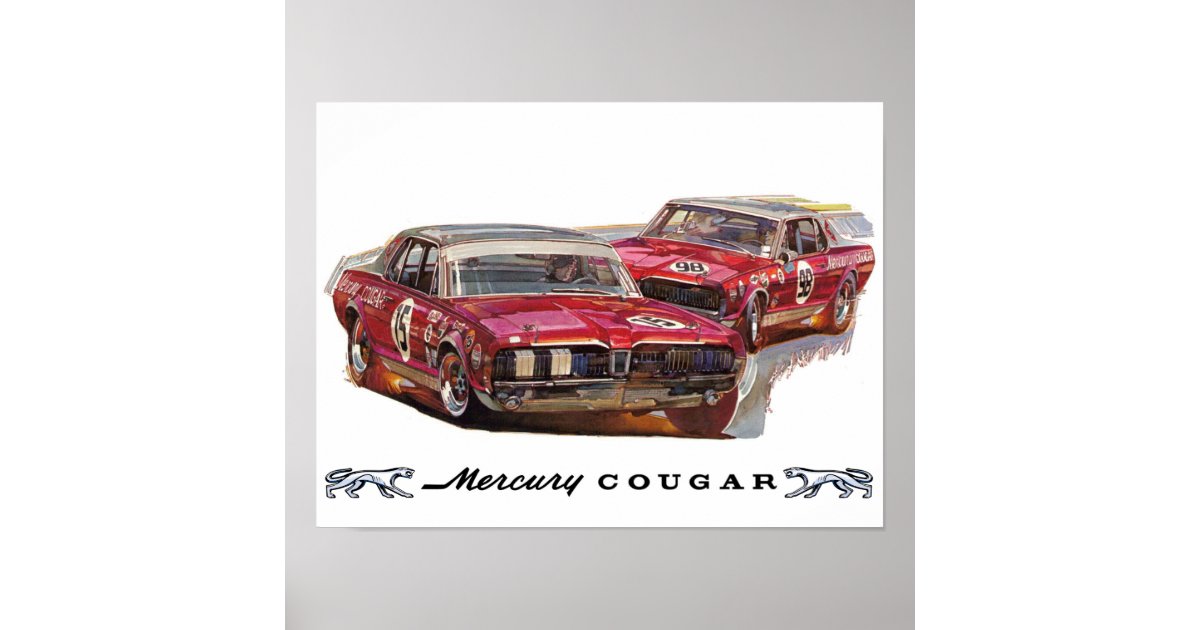 Mercury Cougar Trans-Am Racing Poster | Zazzle