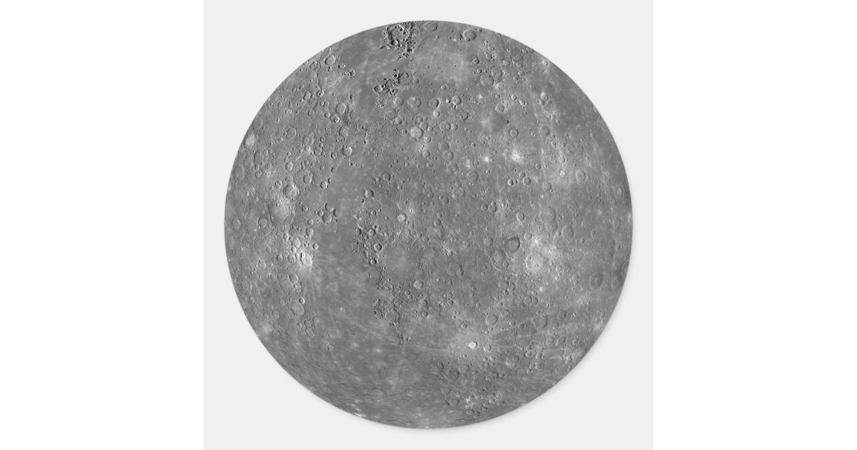 Mercury Planet Photo Classic Round Sticker | Zazzle
