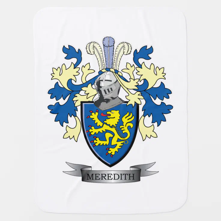 Meredith Family Crest Coat of Arms Swaddle Blanket | Zazzle