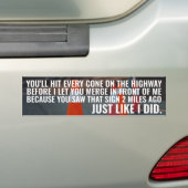 Merging Bumper Sticker | Zazzle
