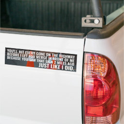 Merging Bumper Sticker | Zazzle