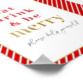 MERI Christmas Eat Drink & Be Merry Food Table Poster | Zazzle