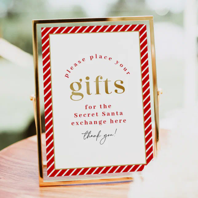 MERI Christmas Party Secret Santa Gift Exchange Poster | Zazzle