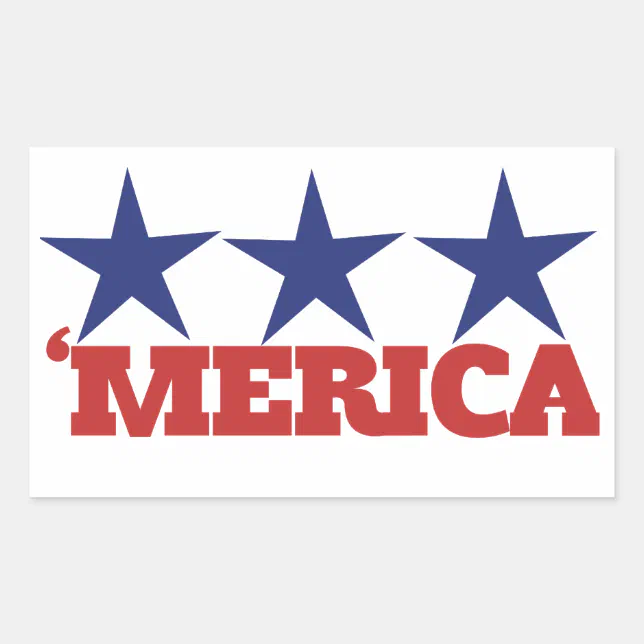 Merica Rectangular Sticker | Zazzle