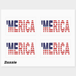 'MERICA US Flag Stickers | Zazzle