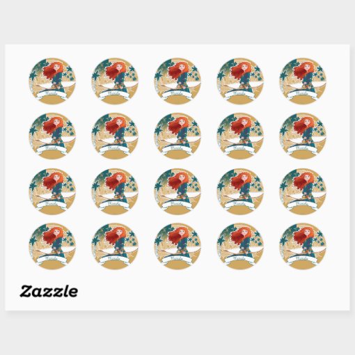 Merida - Brave Princess Classic Round Sticker | Zazzle