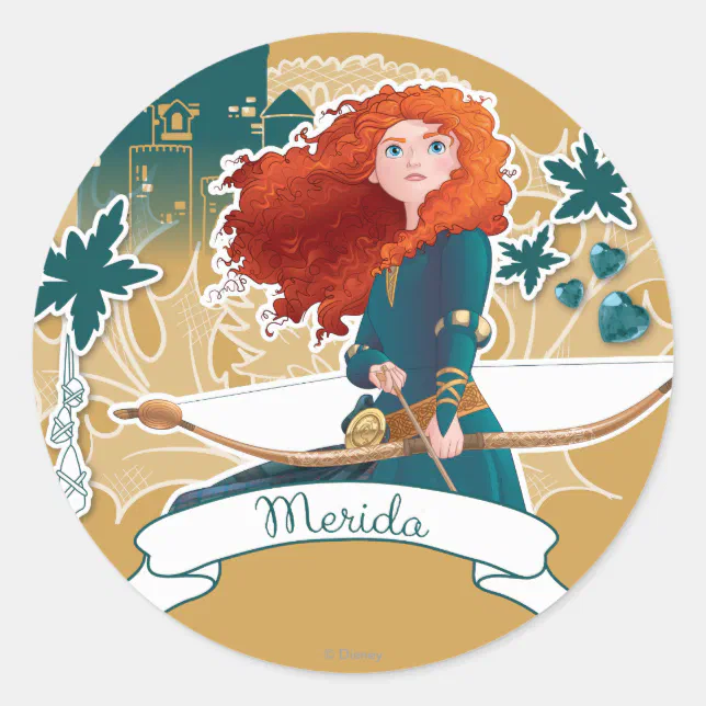 Merida - Brave Princess Classic Round Sticker | Zazzle