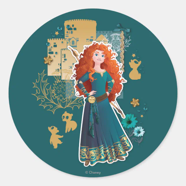 Merida - Confidence Makes Me Brave Classic Round Sticker | Zazzle