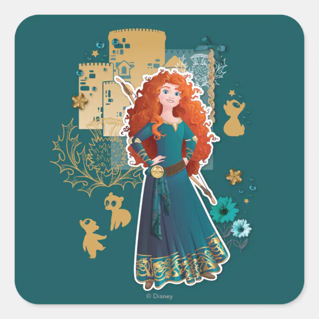 Merida - Confidence Makes Me Brave Square Sticker | Zazzle