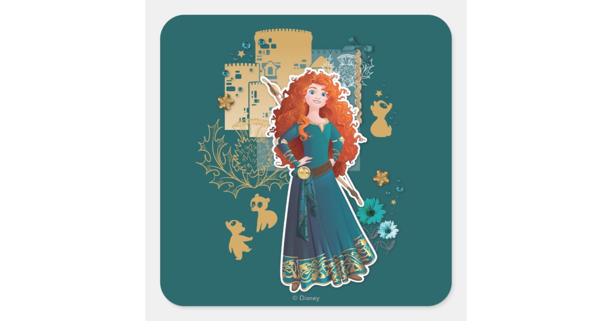 Merida - Confidence Makes Me Brave Square Sticker | Zazzle