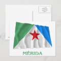 Mérida Waving Flag with Name Postcard | Zazzle