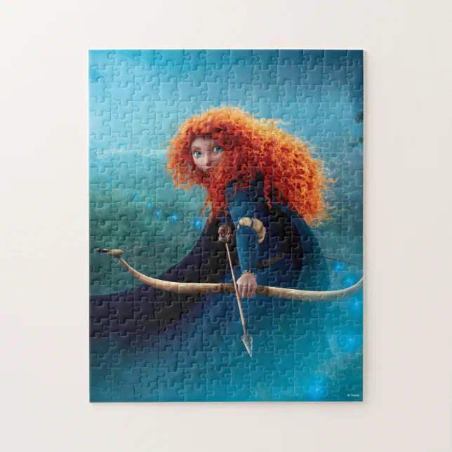 Merida With Her Arrow Drawn Jigsaw Puzzle | Zazzle