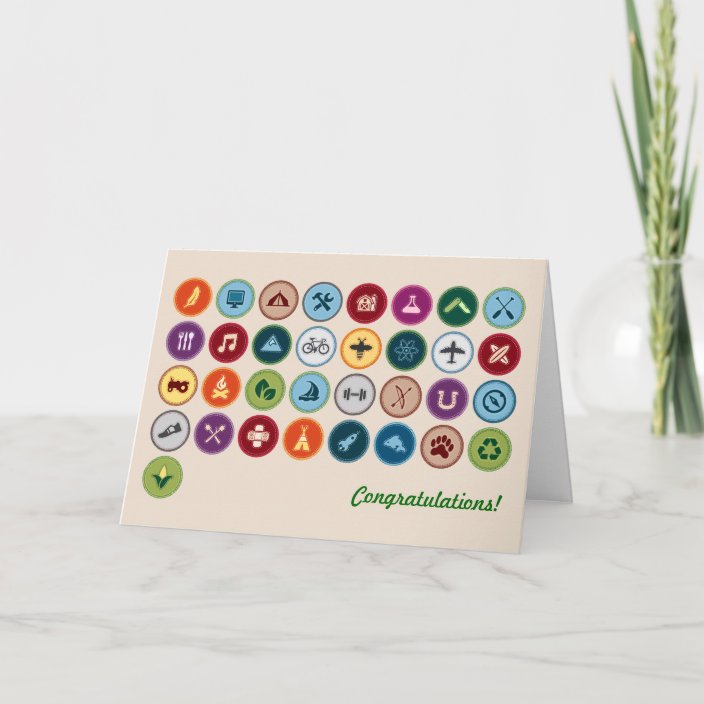 Merit Badges Card | Zazzle.com