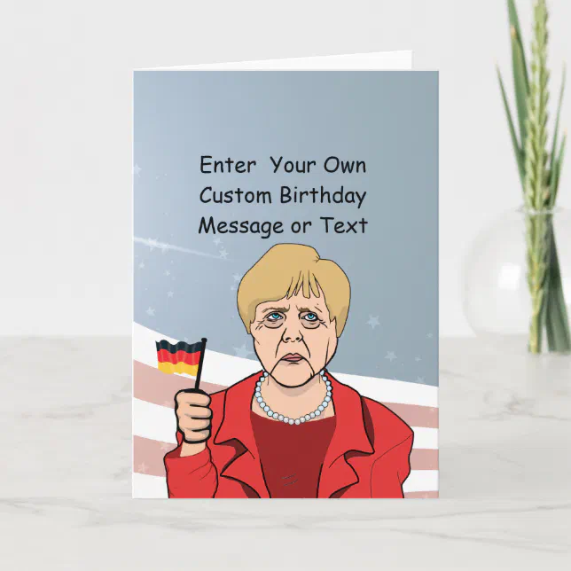 Merkel with German Flag - - Card | Zazzle